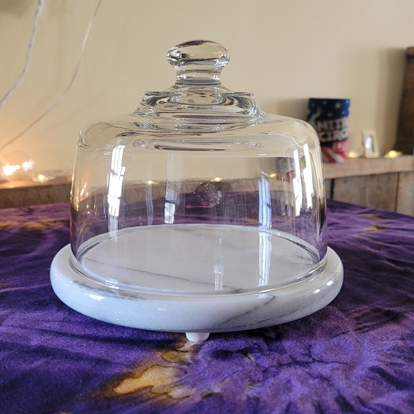 Kitchen | Marble Cheese Plate With Glass Top | Poshmark